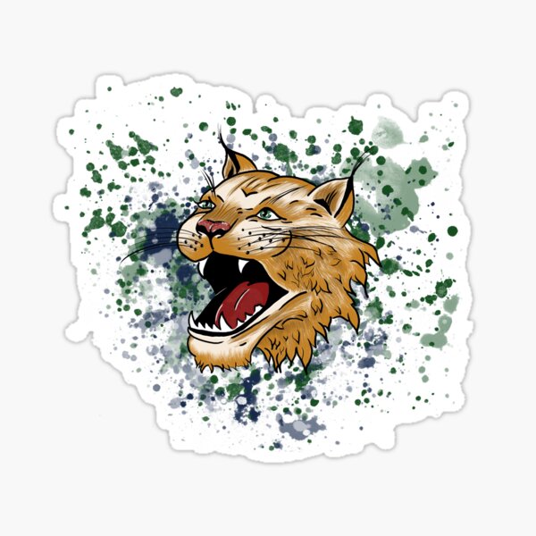 "Bobcat - wild cat - LBC" Sticker by lisabcreations | Redbubble