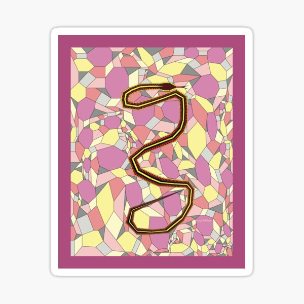 "Geometric Garter Snake" Sticker by Caseymakesart | Redbubble