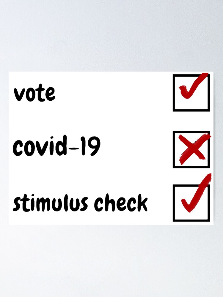 "Vote Stimulus check covid-19 checklist during coronavirus pandemic ...