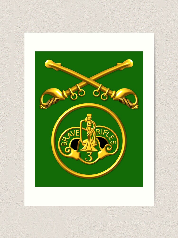 "3rd Armored Cavalry Regiment ACR “Brave Rifles” " Art Print for Sale ...