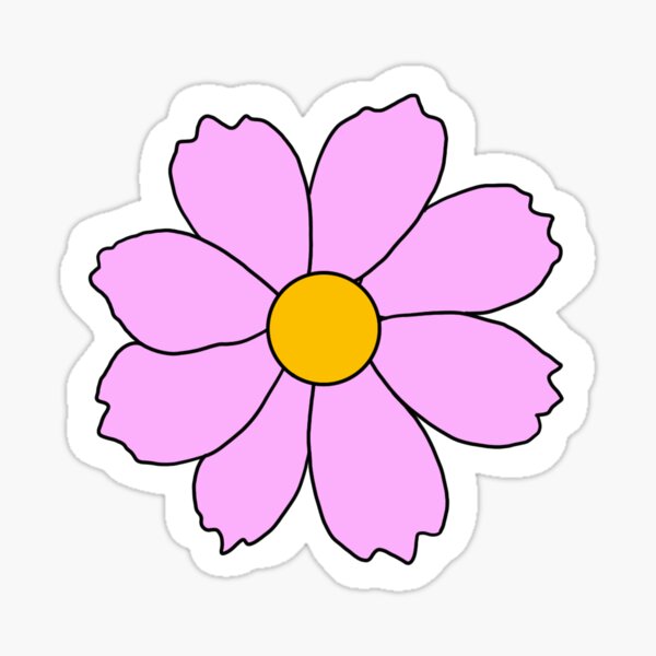 "simple flower" Sticker for Sale by Ebrusart | Redbubble