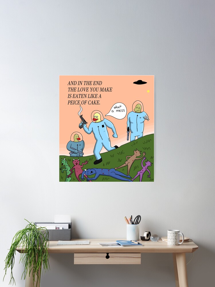 "Space Ducks Daniel Johnston" Poster for Sale by mikegues | Redbubble