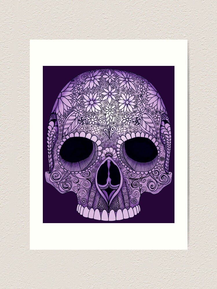 "Purple Skull" Art Print for Sale by MagicMama | Redbubble
