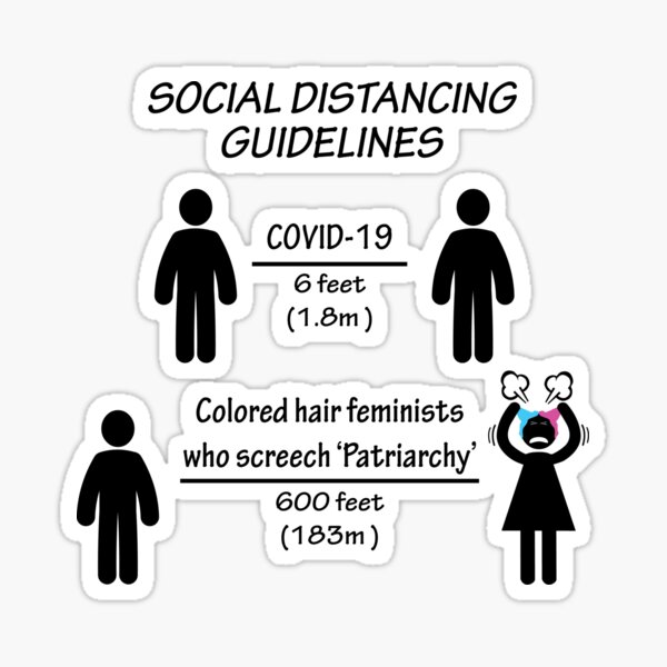 "Social Distancing Guidelines" Sticker for Sale by cartoon | Redbubble
