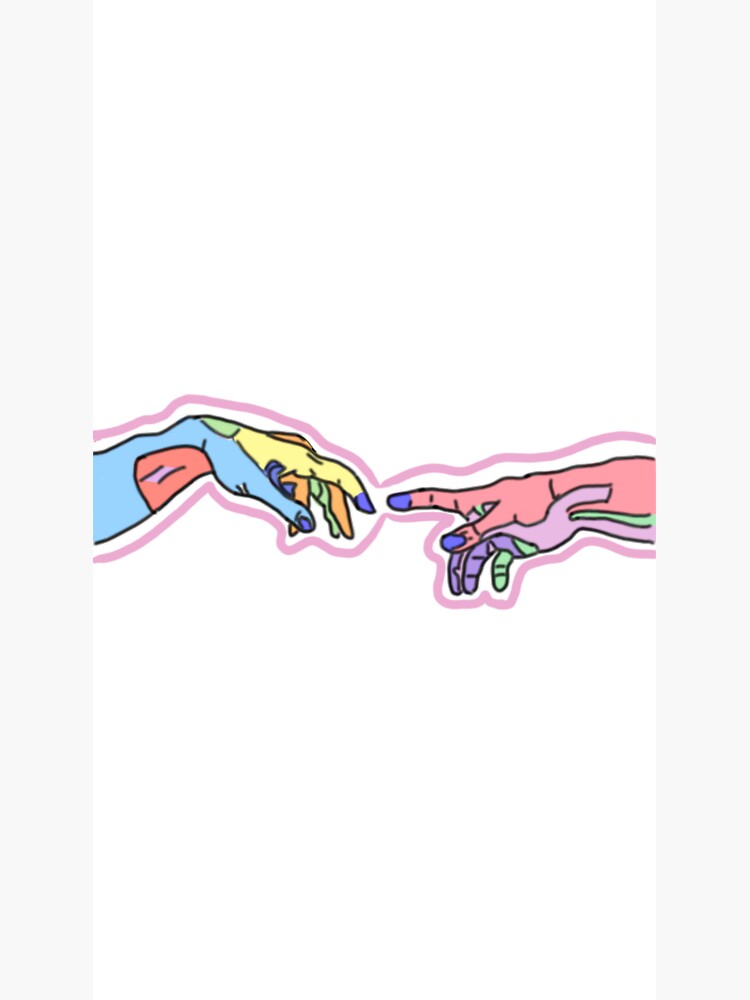 "Color block hands digital drawing " Sticker for Sale by naylasart ...