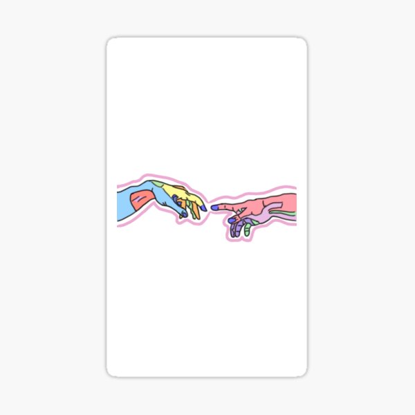 "Color block hands digital drawing " Sticker for Sale by naylasart ...