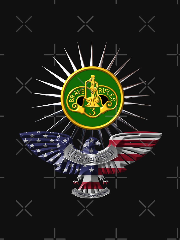 "3rd Armored Cavalry Regiment “Brave Rifles” Veteran" T-shirt for Sale ...