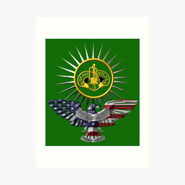 "3rd Armored Cavalry Regiment “Brave Rifles” Veteran" Art Print by ...