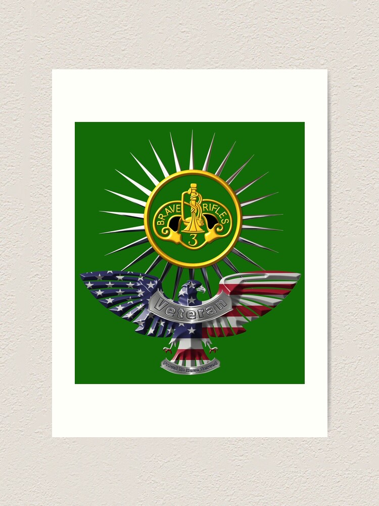 "3rd Armored Cavalry Regiment “Brave Rifles” Veteran" Art Print for ...