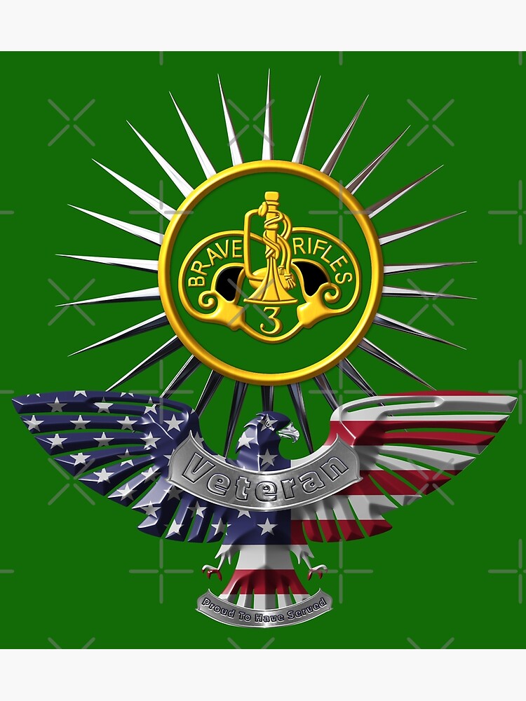 "3rd Armored Cavalry Regiment “Brave Rifles” Veteran" Art Print for ...