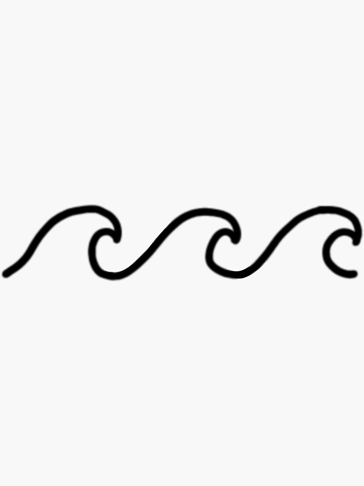 "Simple wave sticker" Sticker by caroldesigns | Redbubble