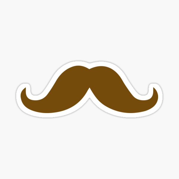 " Brown Moustache Brownish Mask" Sticker von MMadson | Redbubble