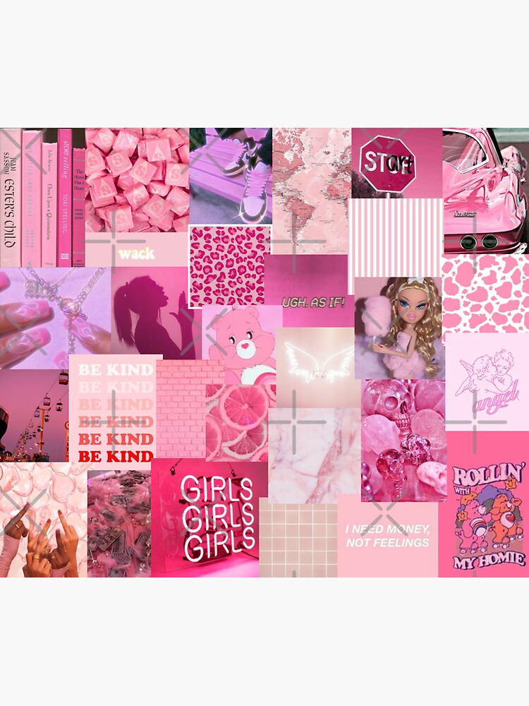 "pink aesthetic collage" Sticker by morgananjos | Redbubble