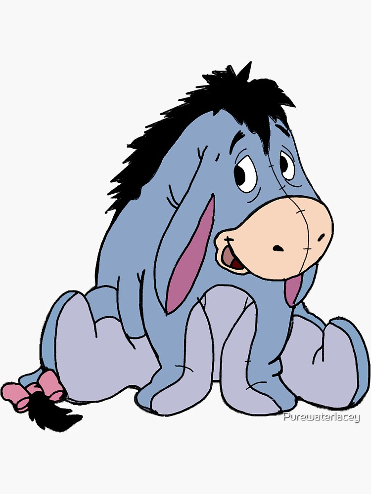 "Eyore drawing" Sticker for Sale by Purewaterlacey | Redbubble