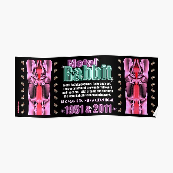 "1951 2011 Chinese zodiac born in year of Metal Rabbit " Poster by ...