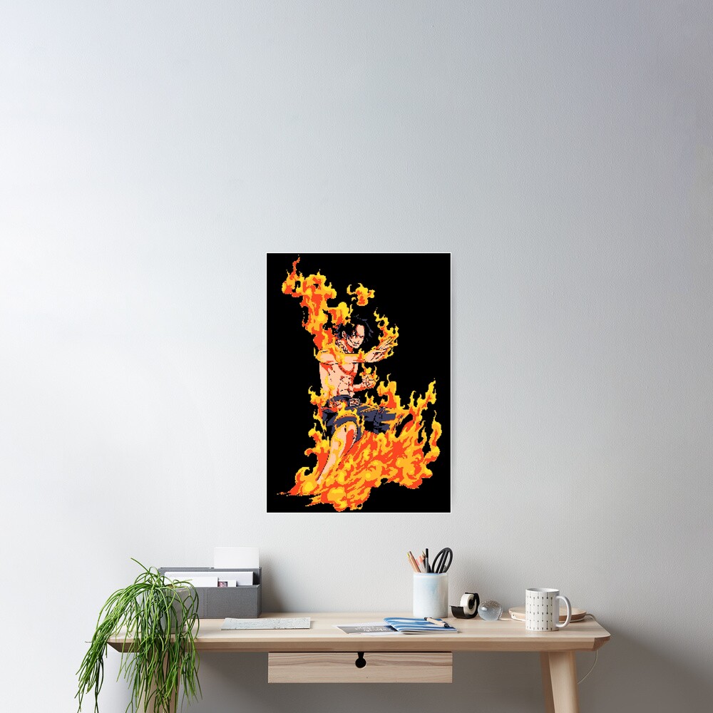 Póster «Portgas D. Ace Pixel Art» de owopixels | Redbubble