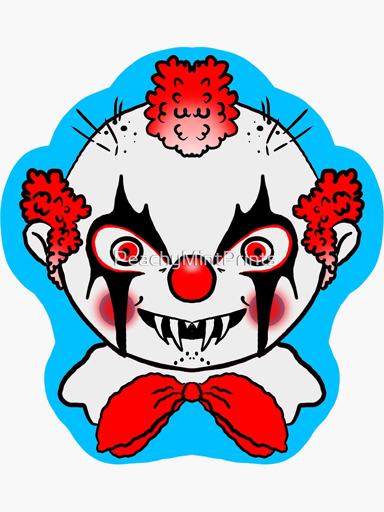 "Creepy Clown" Sticker by laurennna | Redbubble