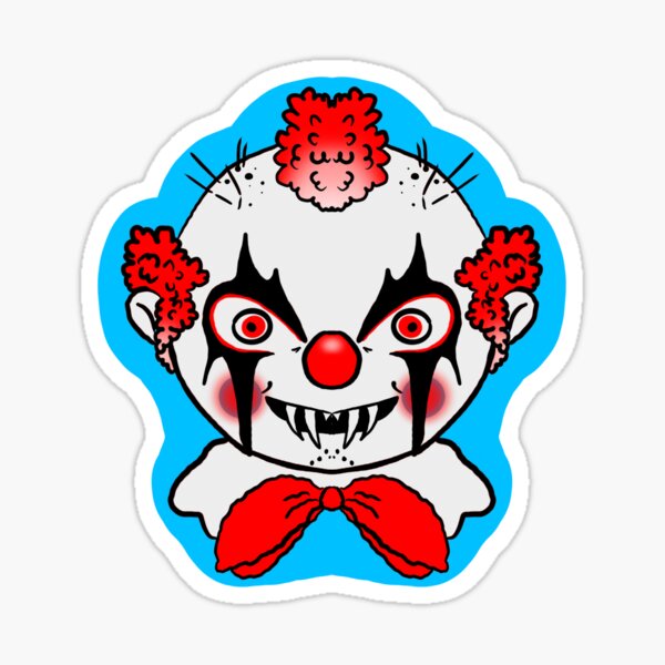 "Creepy Clown" Sticker by laurennna | Redbubble