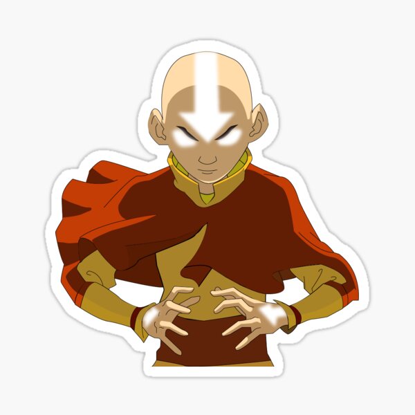 "Aang Sticker" Sticker for Sale by Ruby-CB | Redbubble