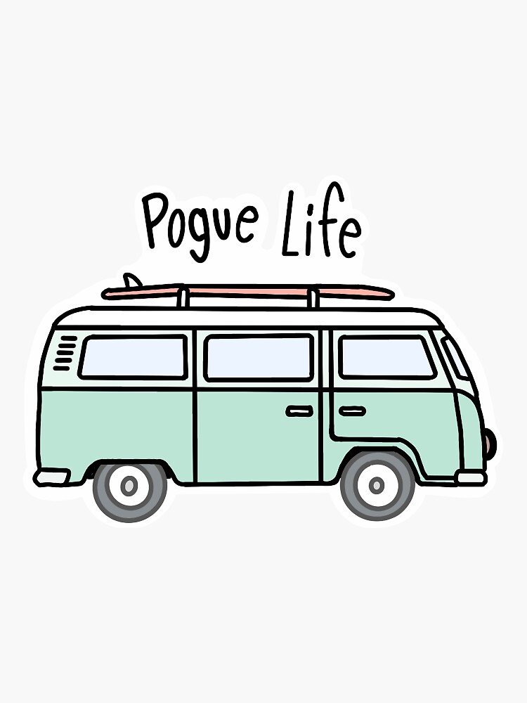 "Pogue Life Van" Sticker by Ashbabes-Shoppe | Redbubble