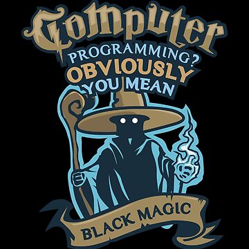 "Black Magic Programming" Sticker for Sale by Gameandgeek | Redbubble