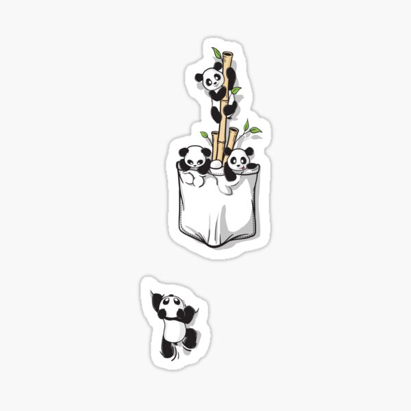 "POCKET PANDAS" Sticker for Sale by seteki | Redbubble