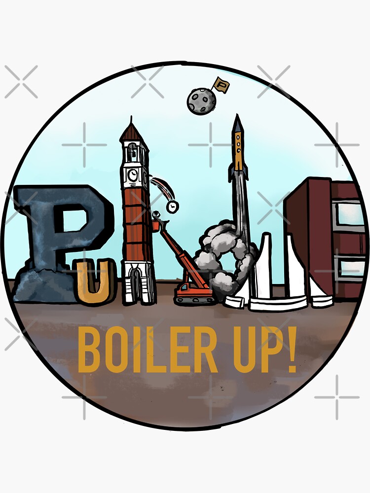 "Purdue (Boiler Up)" Sticker for Sale by HarryHTF | Redbubble