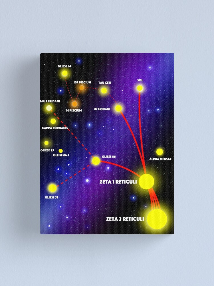 "Zeta Reticuli Star Map" Canvas Print for Sale by snap2grid | Redbubble