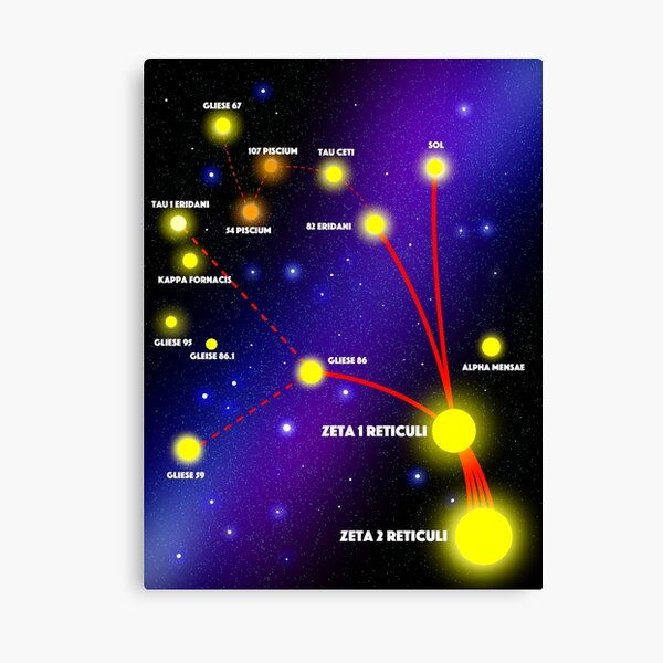 "Zeta Reticuli Star Map" Canvas Print for Sale by snap2grid | Redbubble