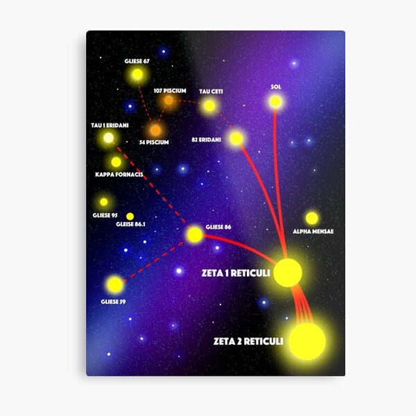 "Zeta Reticuli Star Map" Metal Print for Sale by snap2grid | Redbubble