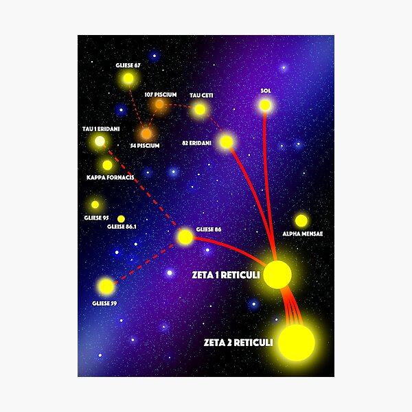 "Zeta Reticuli Star Map" Photographic Print for Sale by snap2grid ...