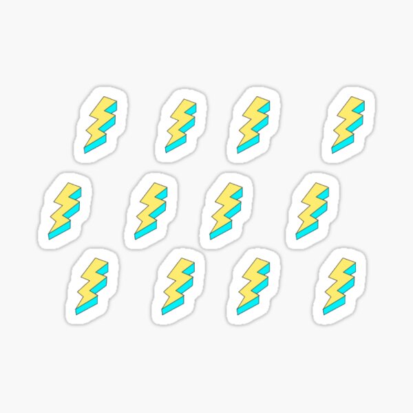 "lightning bolt sticker pack" Sticker by sanasharfuddin | Redbubble