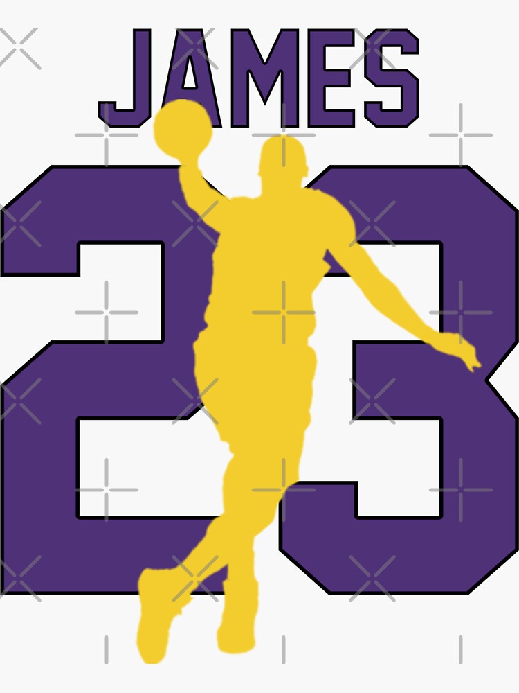 "LBJ #23 Artwork" Sticker for Sale by Kciar15 | Redbubble