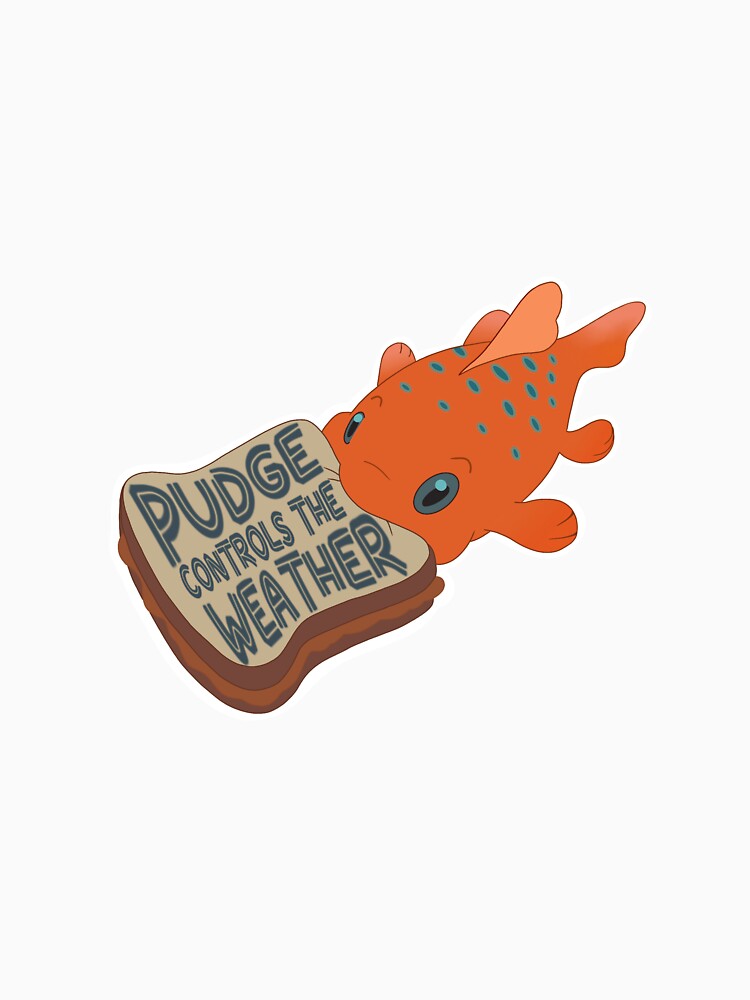 "Pudge the Fish with writing " T-shirt for Sale by art-a-la-lo ...