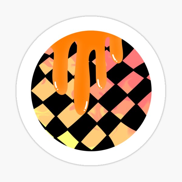 "Checkered Drips" Sticker by kerstendraws | Redbubble