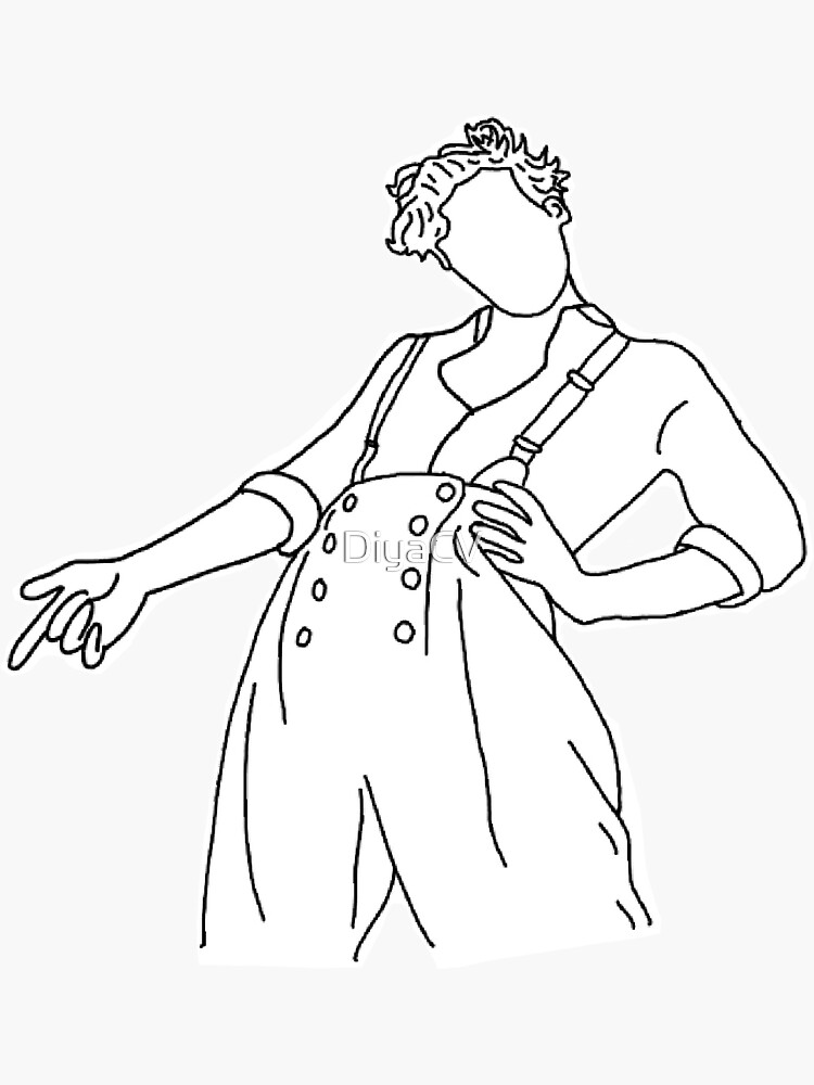 "Harry Styles Fine Line Outline" Sticker for Sale by DiyaCV | Redbubble