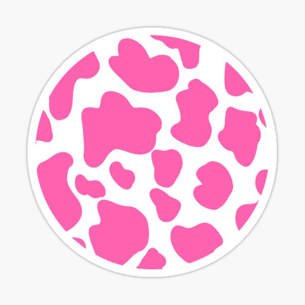 "Pink Cow print" Sticker by cleoweaver123 | Redbubble