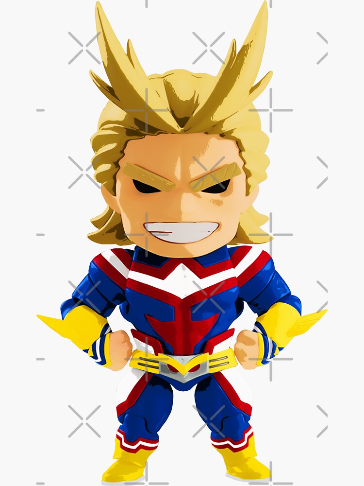 "All Might chibi" Sticker for Sale by popsANDmeme | Redbubble