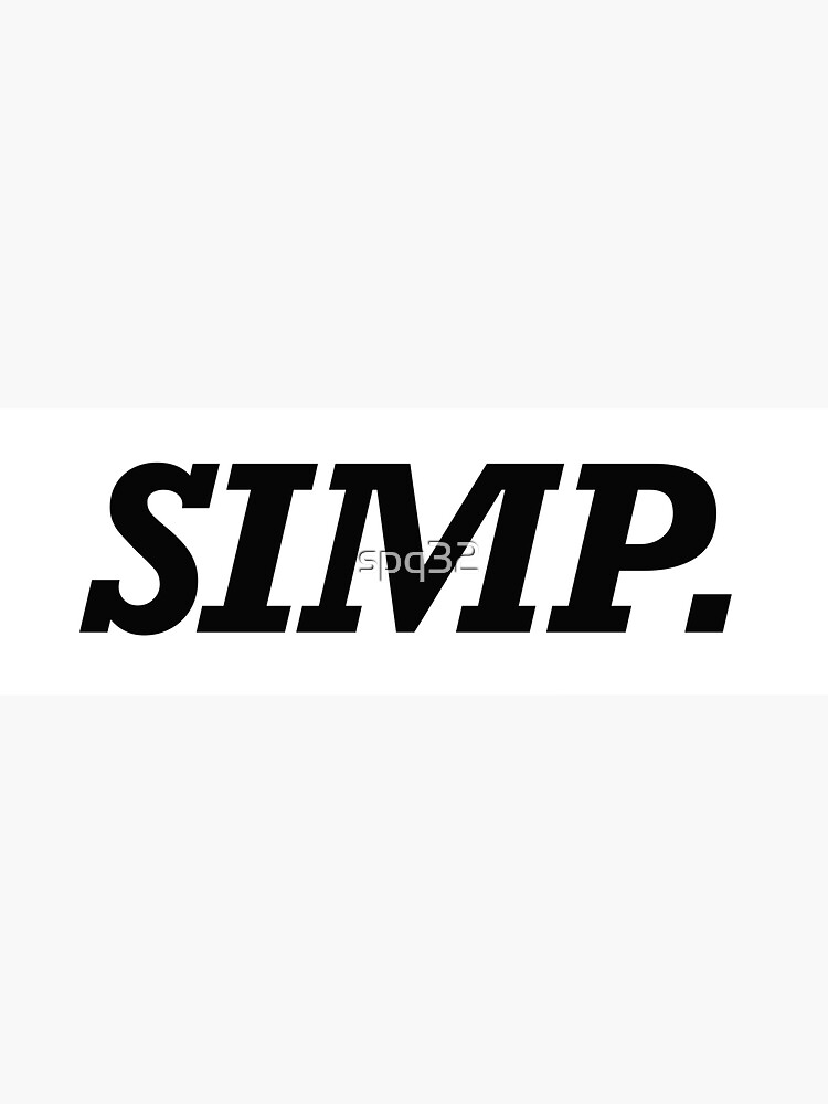 "SIMP." Sticker for Sale by spq32 | Redbubble