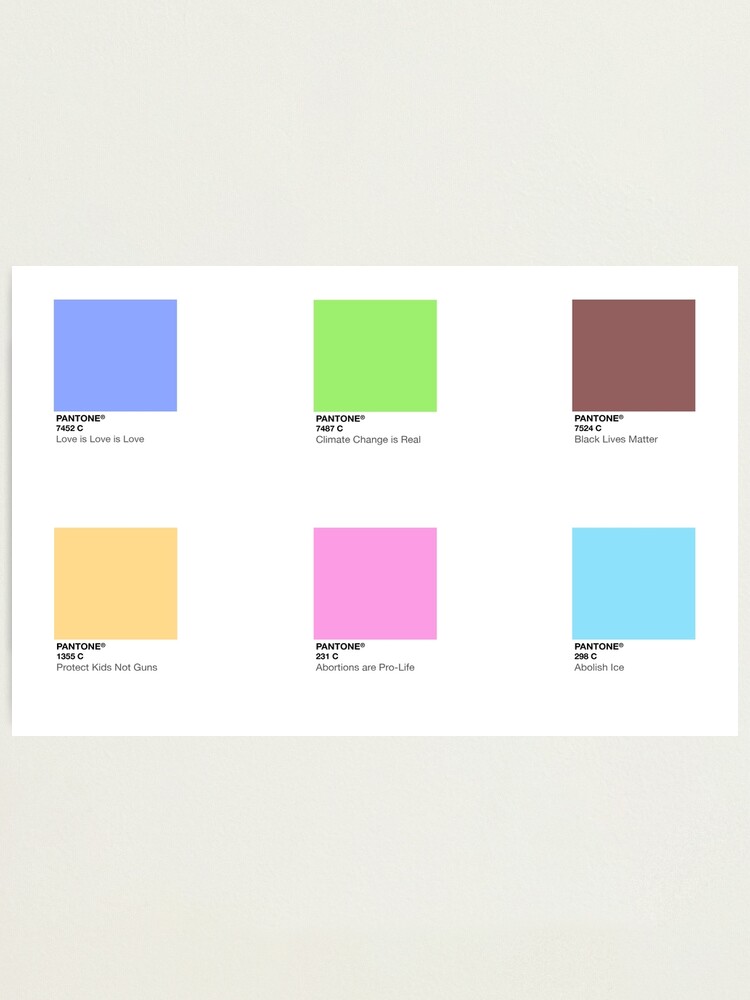 "Liberal Color Swatches-Full Pack" Photographic Print for Sale by ...