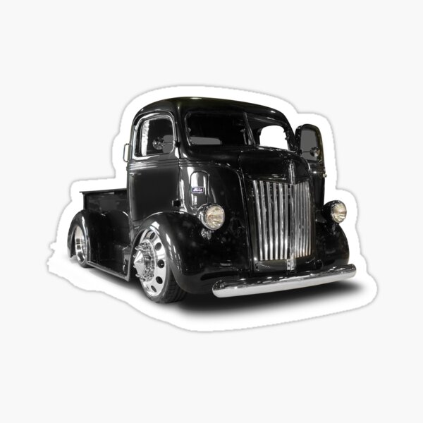 "Black Ford COE Cab Over Engine" Sticker for Sale by lensesandwheels ...