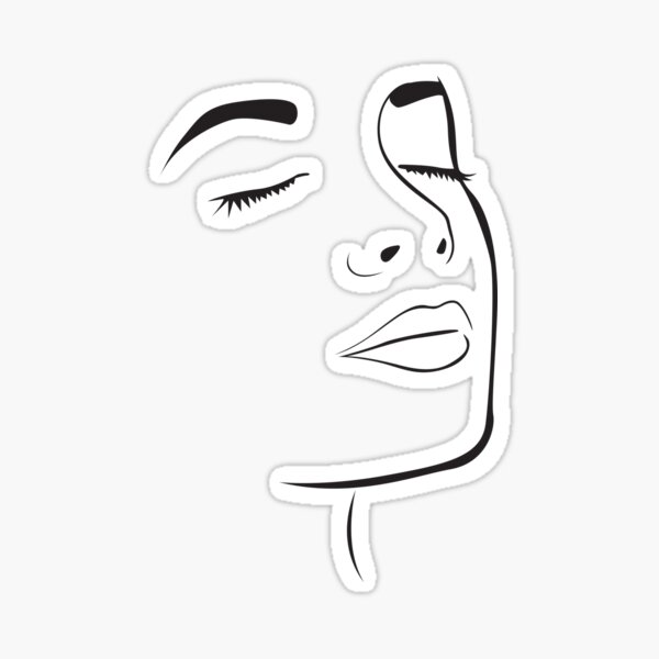"WOMAN FACE" Sticker for Sale by univers620 | Redbubble