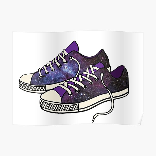 "Galaxy Shoes" Poster by RPiecesCustoms | Redbubble