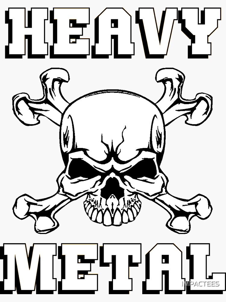 "HEAVY METAL" Sticker for Sale by IMPACTEES | Redbubble