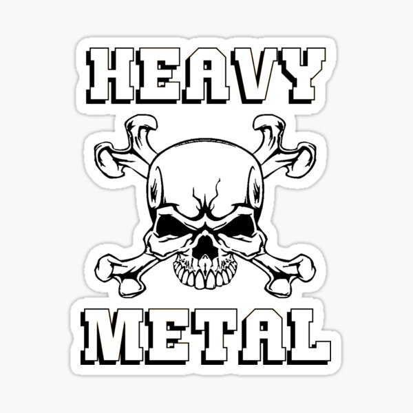"HEAVY METAL" Sticker for Sale by IMPACTEES | Redbubble