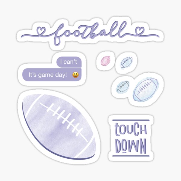 "Lilac Light Purple Watercolor Football Sticker Pack" Sticker by The ...
