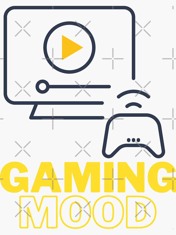 "GAMING MOOD" Sticker for Sale by ChinthakaX | Redbubble