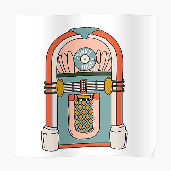"retro jukebox" Poster for Sale by kristenellie7 | Redbubble