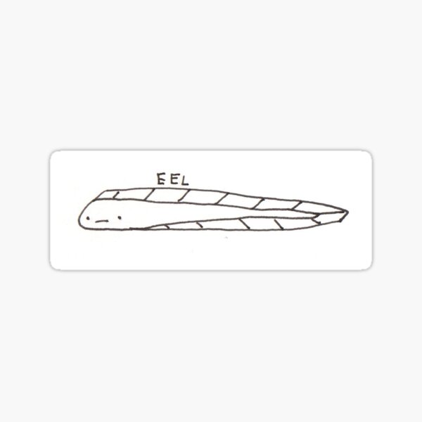 "Minimalistic Eel" Sticker by abbyckong | Redbubble