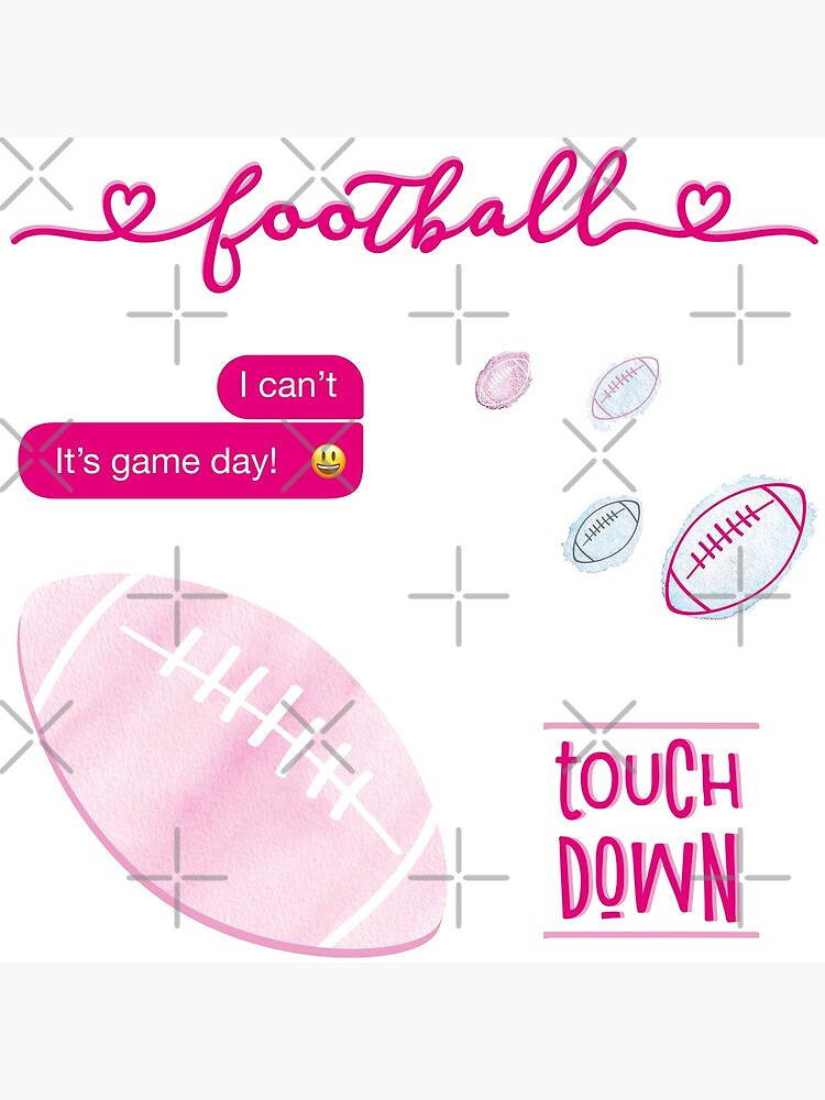"Hot Pink Watercolor Football Sticker Pack" Poster by The-Goods | Redbubble